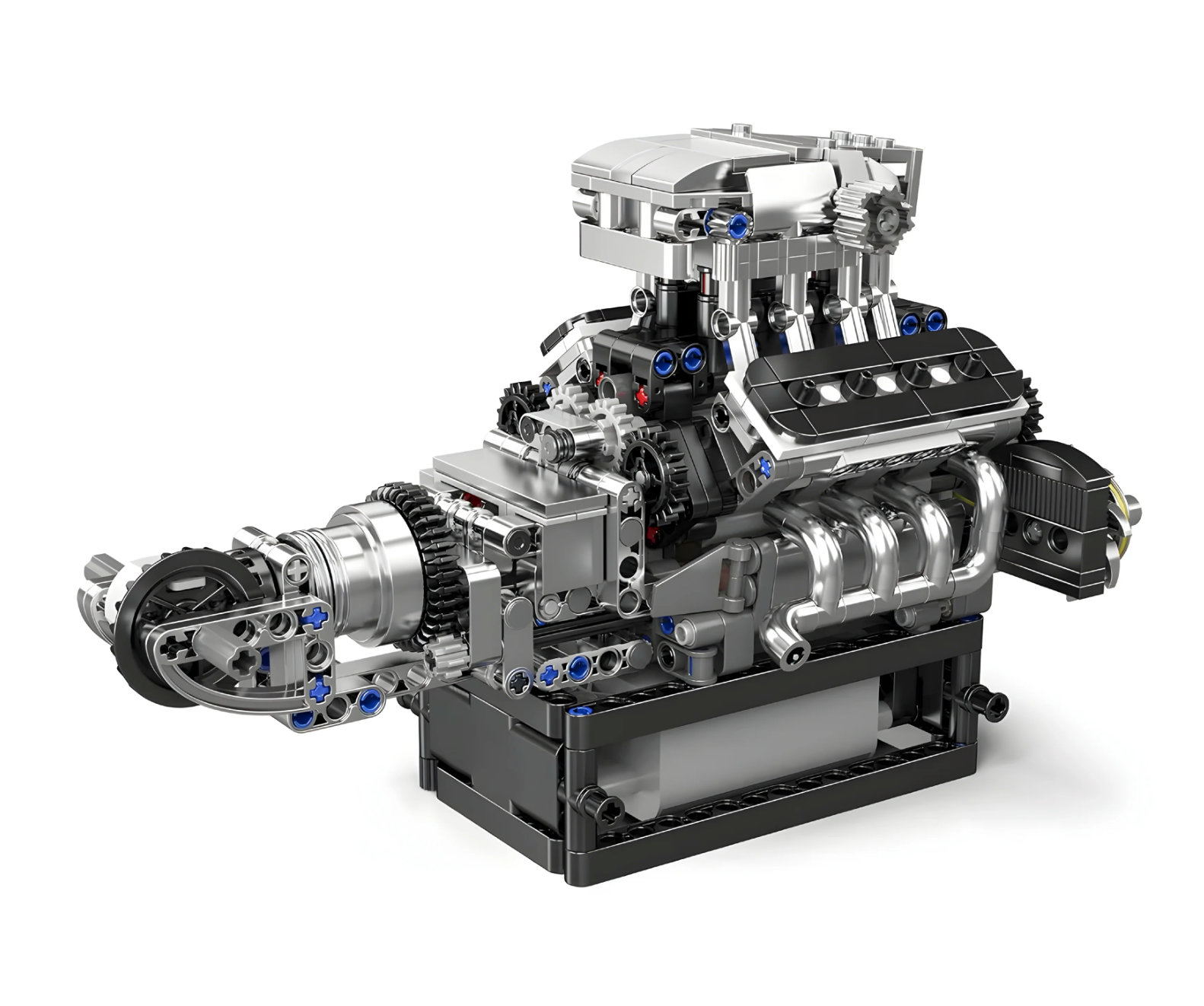 Motorized British Supercar V8 Engine | 736pcs – Engine Bricks