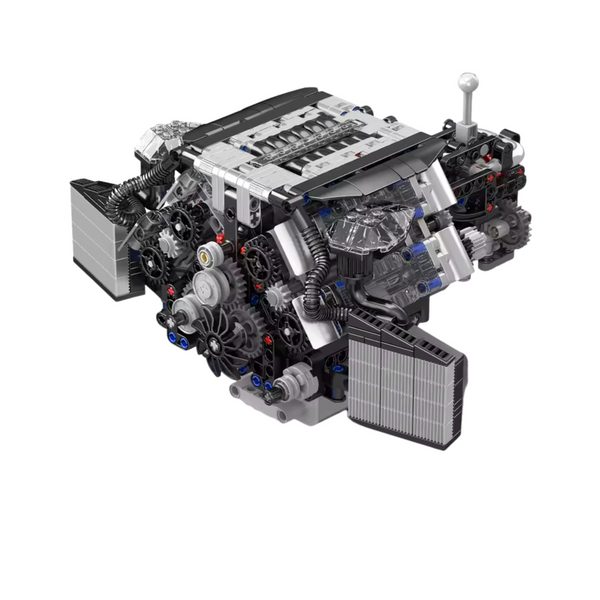 Twin Turbo W12 German Engine | 872pcs – Engine Bricks